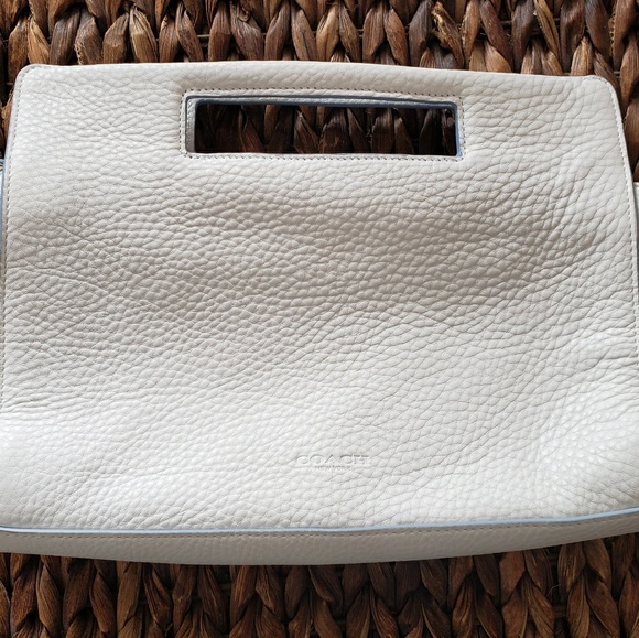 Coach | Bags | Coach White Leather Clutch | Poshmark